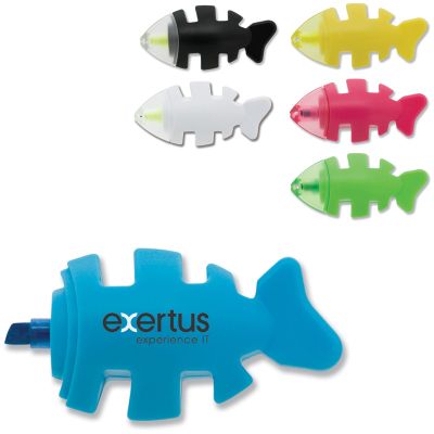 Textmarker Fisch - - Als Werbeartikel mit Ihrem Logo bedrucken